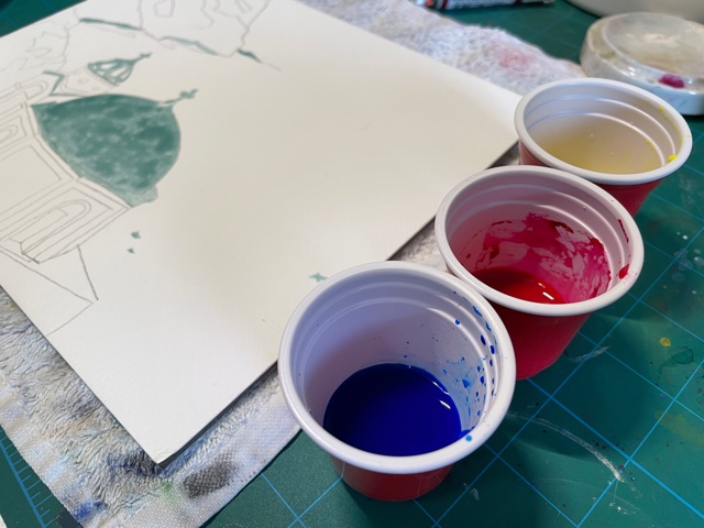 Watercolor Pouring - my first attempt - Watercolor Beginners and Beyond