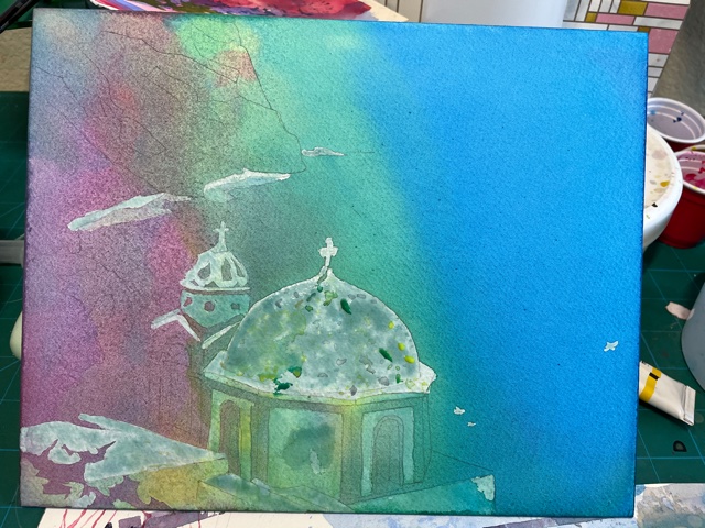 Watercolor Pouring - my first attempt - Watercolor Beginners and Beyond