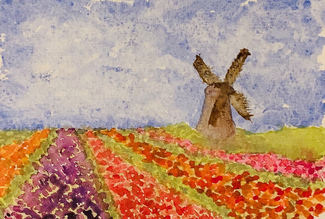 Painting Challenge: Windmills - Watercolor Beginners and Beyond