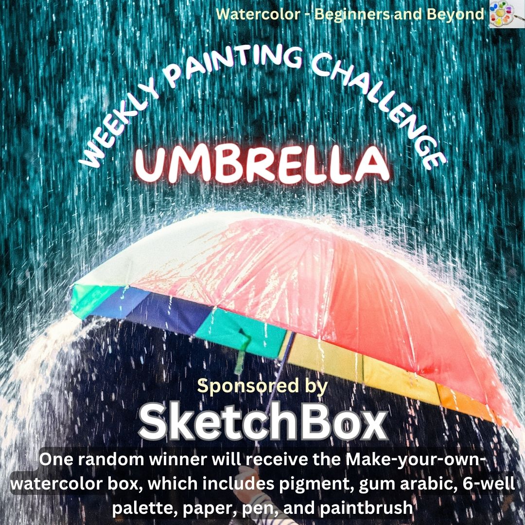 Painting Challenge: Umbrella - Watercolor Beginners and Beyond