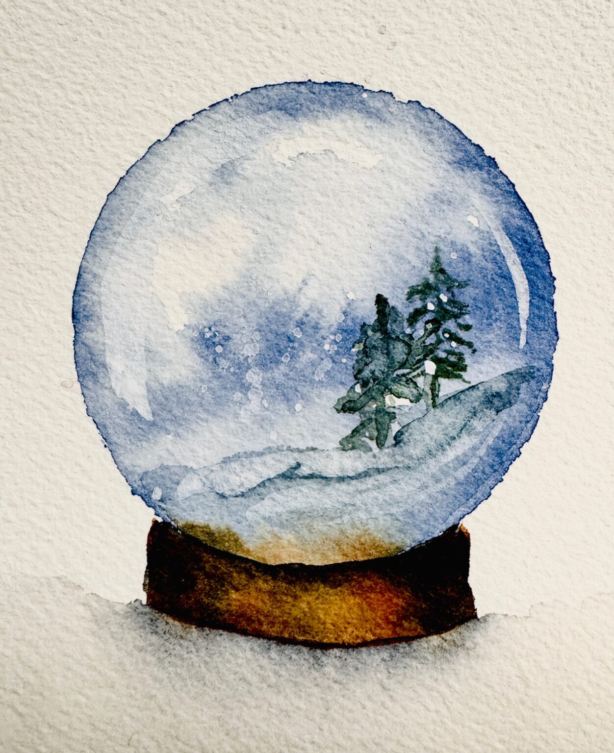 Painting Challenge: Snowglobe - Watercolor Beginners and Beyond