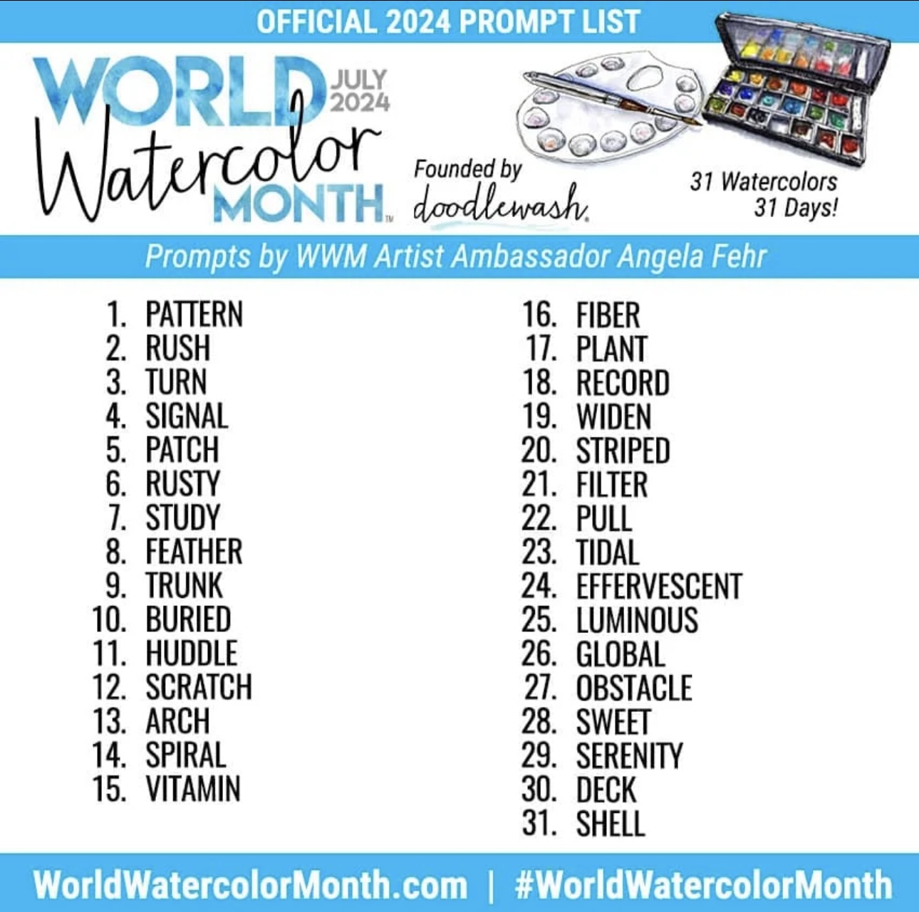 World Watercolor Month - July 2024 - Watercolor Beginners and Beyond
