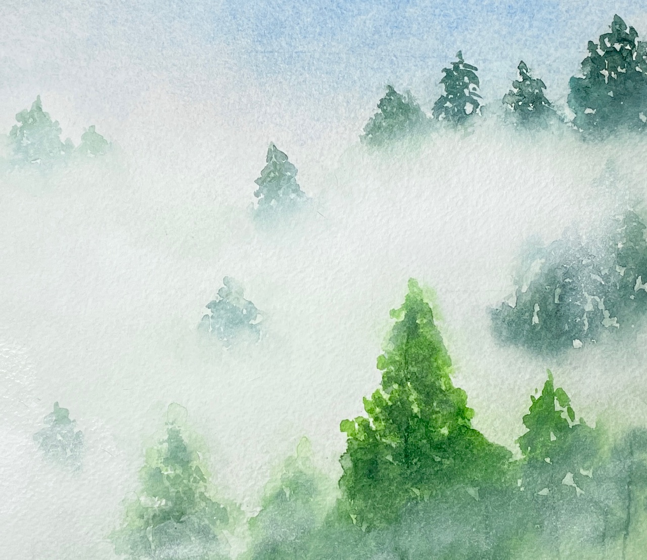 Painting Challenge: Misty Morning - Watercolor Beginners and Beyond