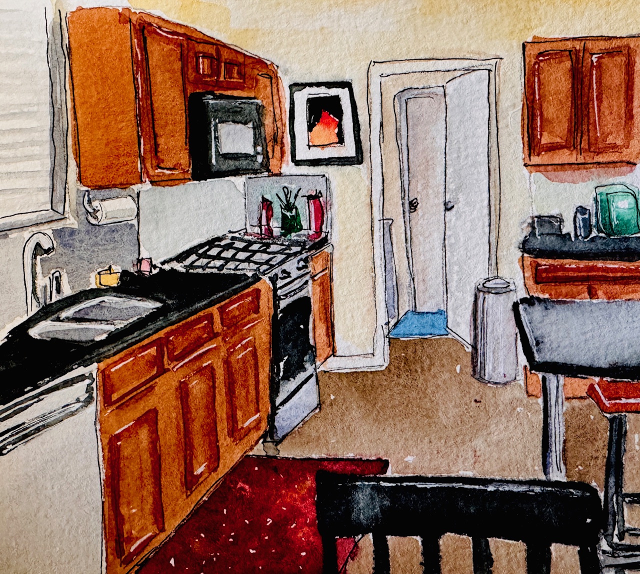 Painting Challenge: My Kitchen - Watercolor Beginners and Beyond